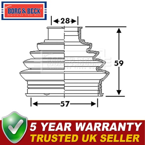 Borg & Beck Front Rear Inner Outer CV Joint Boot Set Fits Audi Q5 A6 A8 ...