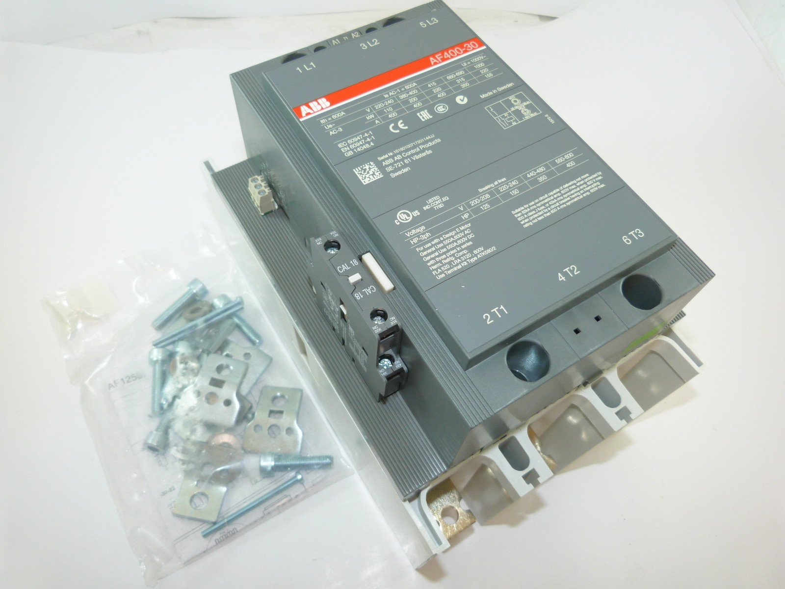 ABB AF400-30-11-71 3p 400a 250-500v Contactor NEW 1yr Warranty | eBay