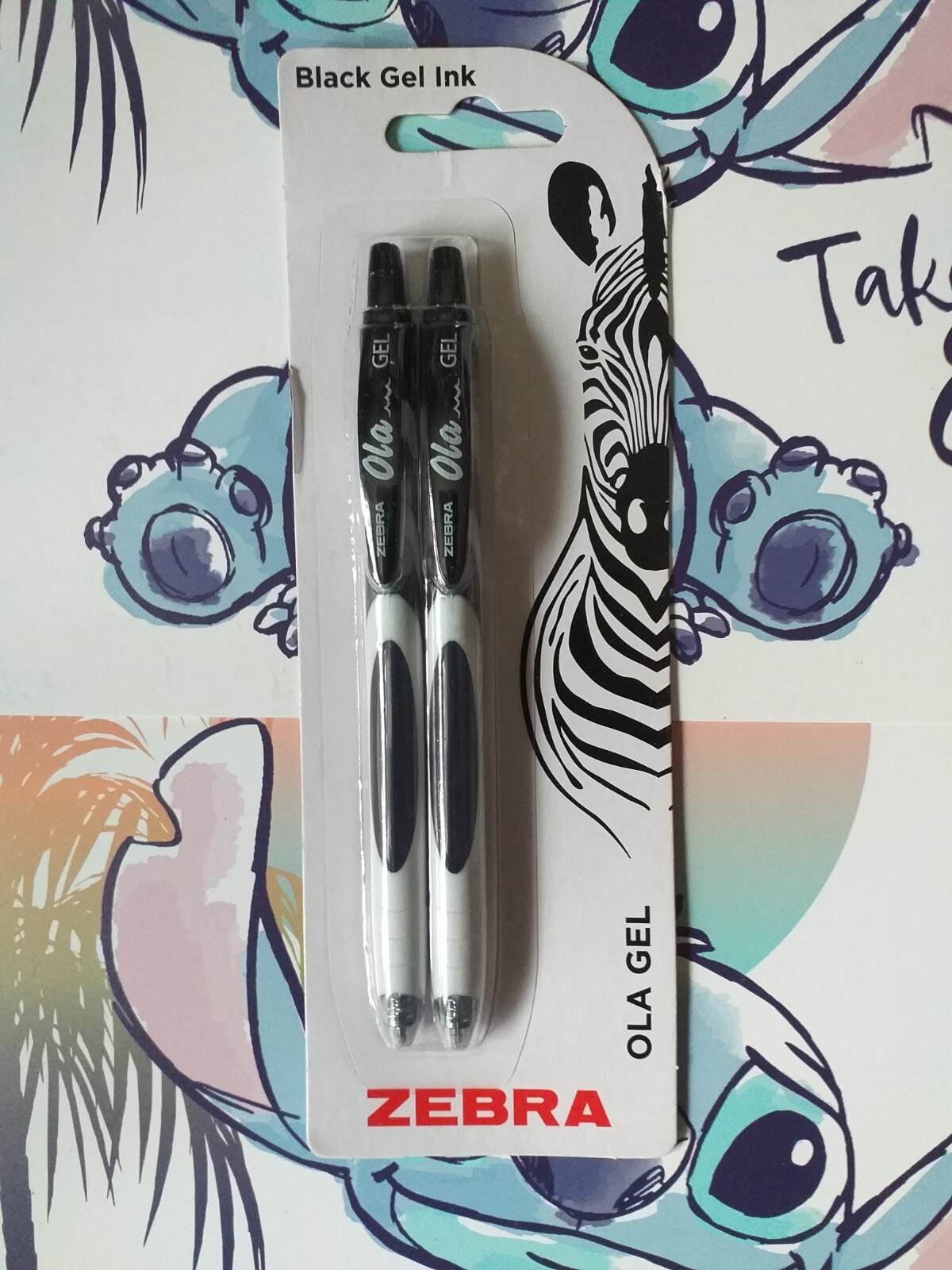 2 X Zebra Ola GEL Medium Tip Black Ink Retractable Pens Retail Packed ...