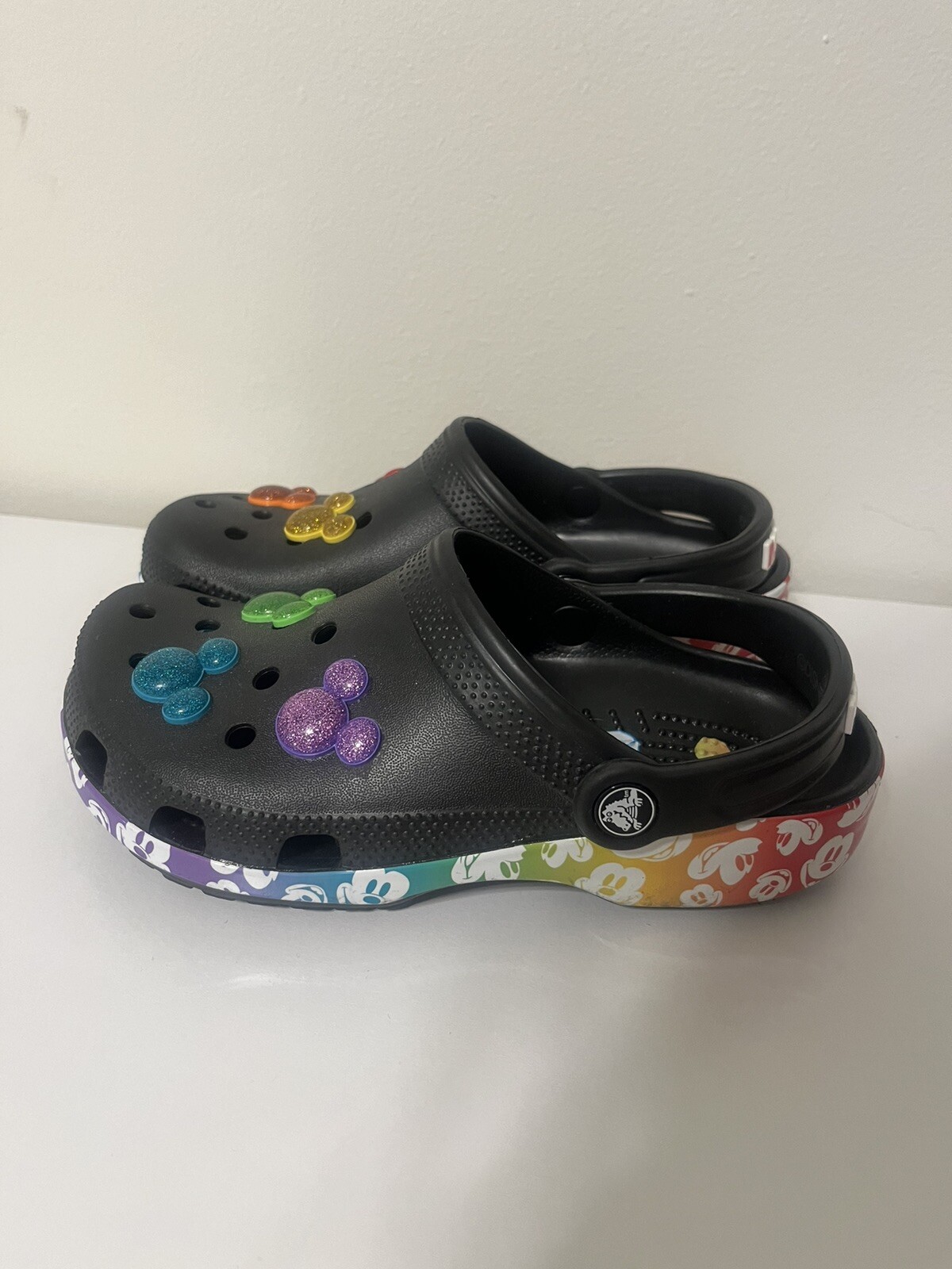 Crocs Kids Disney Rainbow Celebration Classic Clogs Mickey Mouse ...