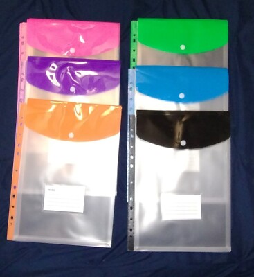 Expandable Binder Pockets (12 pack - assorted color) | eBay