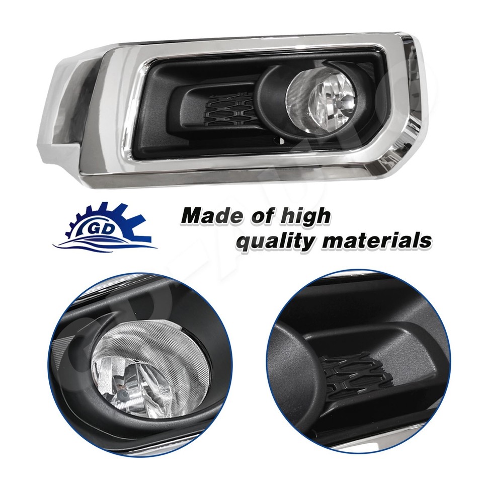For 2014-2024 Toyota 4Runner Limited Fog light Lamp Bezel With Bulbs L ...