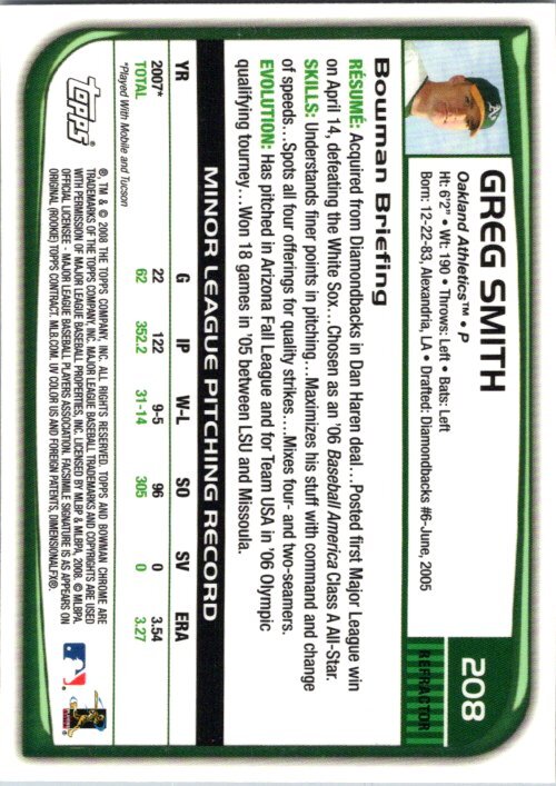 2008 Bowman Draft Picks & Prospects #BDP8 Wes Bankston Chrome ...