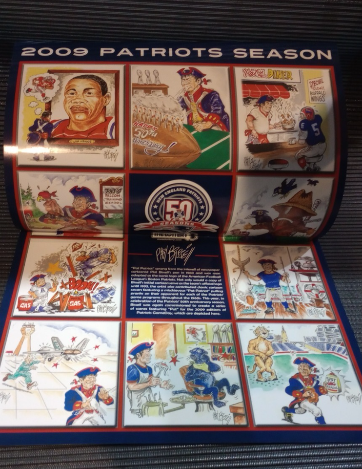 NEW ENGLAND PATRIOTS "2009 PATRIOTS SEASON" COLLECTOR'S POSTER 11" x 17 ...