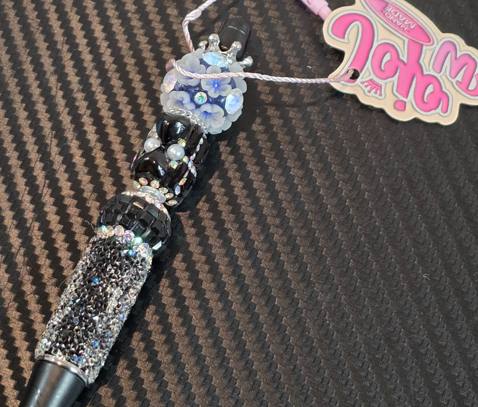 JoJo Phantasia Ms JoJo Beaded Pen With Sparkle Charm & Rhinestone Gems ...