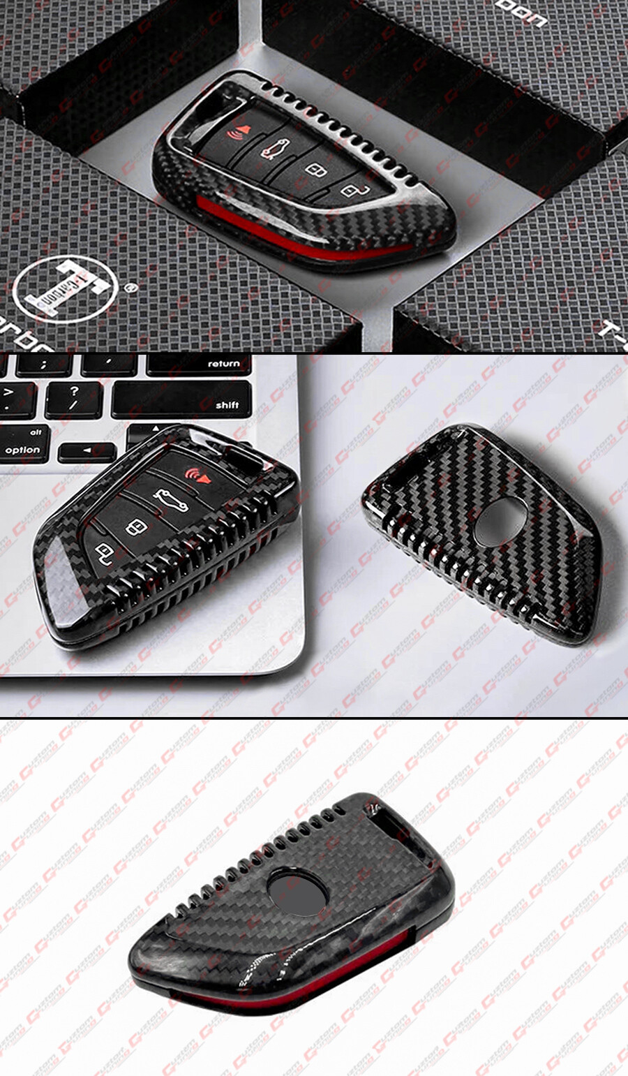 REAL CARBON FIBER KEY FOB CASE COVER FOR 2020-2024 TOYOTA GR SUPRA A90 ...