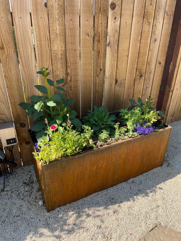 Trough Metal Corten Steel Planter Box Rust Extra Large Rectangle | eBay