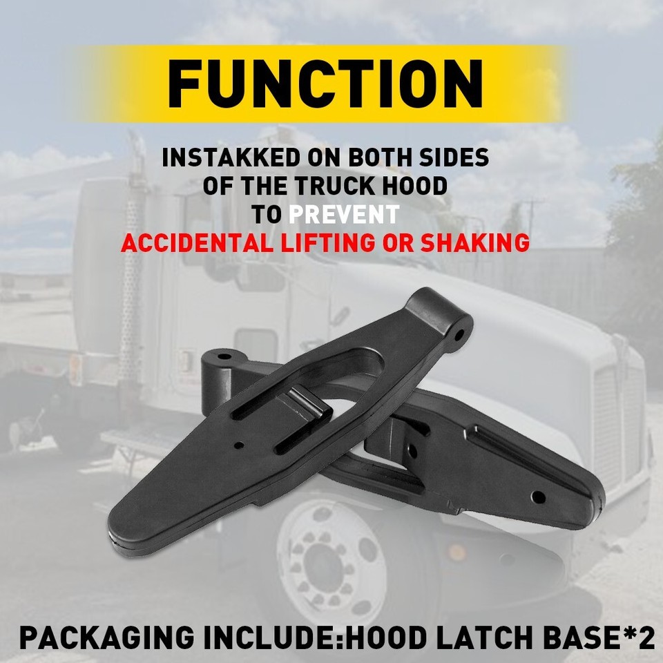 FOR Kenworth W900 Peterbilt 377 378 379 Hood Latch Kit 1 Pair OEM # L56 ...