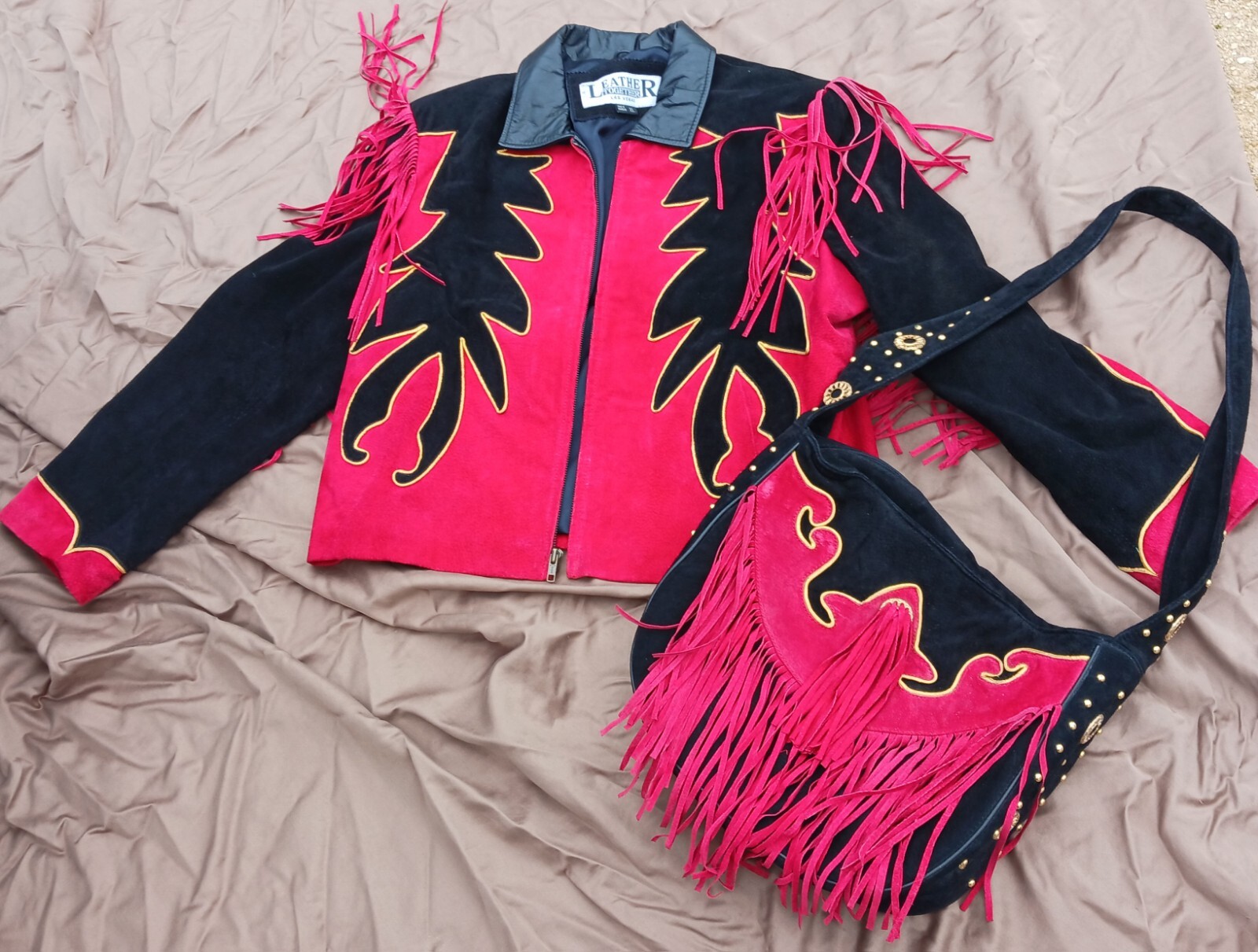 Leather Together Vegas Western Jacket W Matching Bag … - Gem