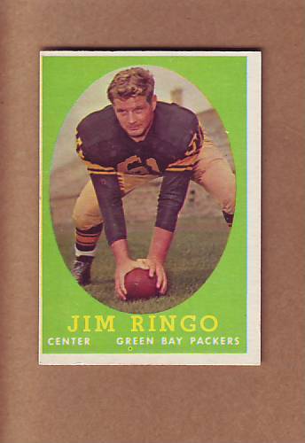 SHARP 1958 Topps #103 Jim Ringo ROOKIE - Green Bay Packers Syracuse ...