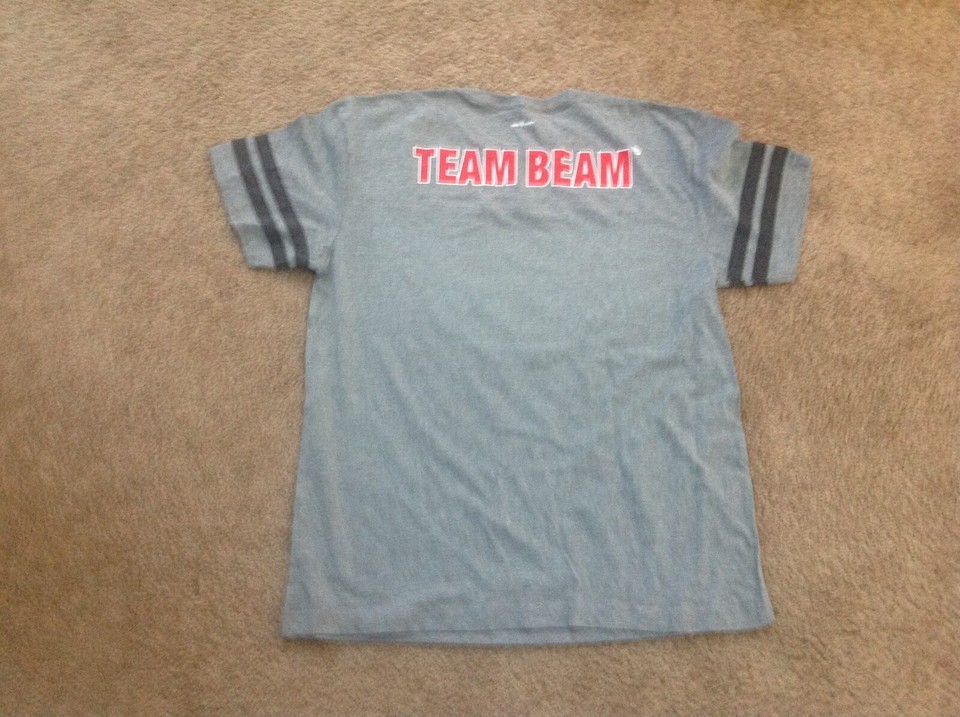 JIM BEAM SINCE 1795 BOURBON WHISKEY "TEAM BEAM" MENS T-SHIRT SIZE S GRAY NEW | eBay