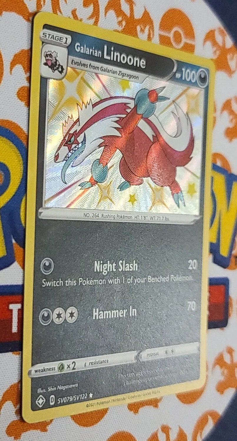 Galarian Linoone SV079/SV122 NM Shiny Holo Ultra Rare Shining Fates ...