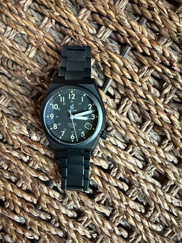 Boldr Venture Green Dusk Men's automatic field watch PVD coated black ...