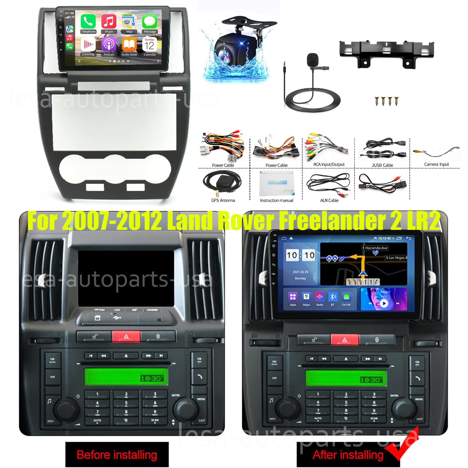 Carplay For Land Rover Freelander 2 LR2 Android Auto Car Stereo Radio ...