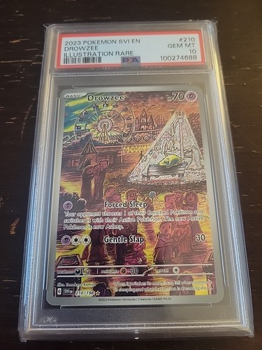 2023 POKEMON SVI EN-SCARLET & VIOLET ILLUSTRATION RARE #210 DROWZEE PSA ...
