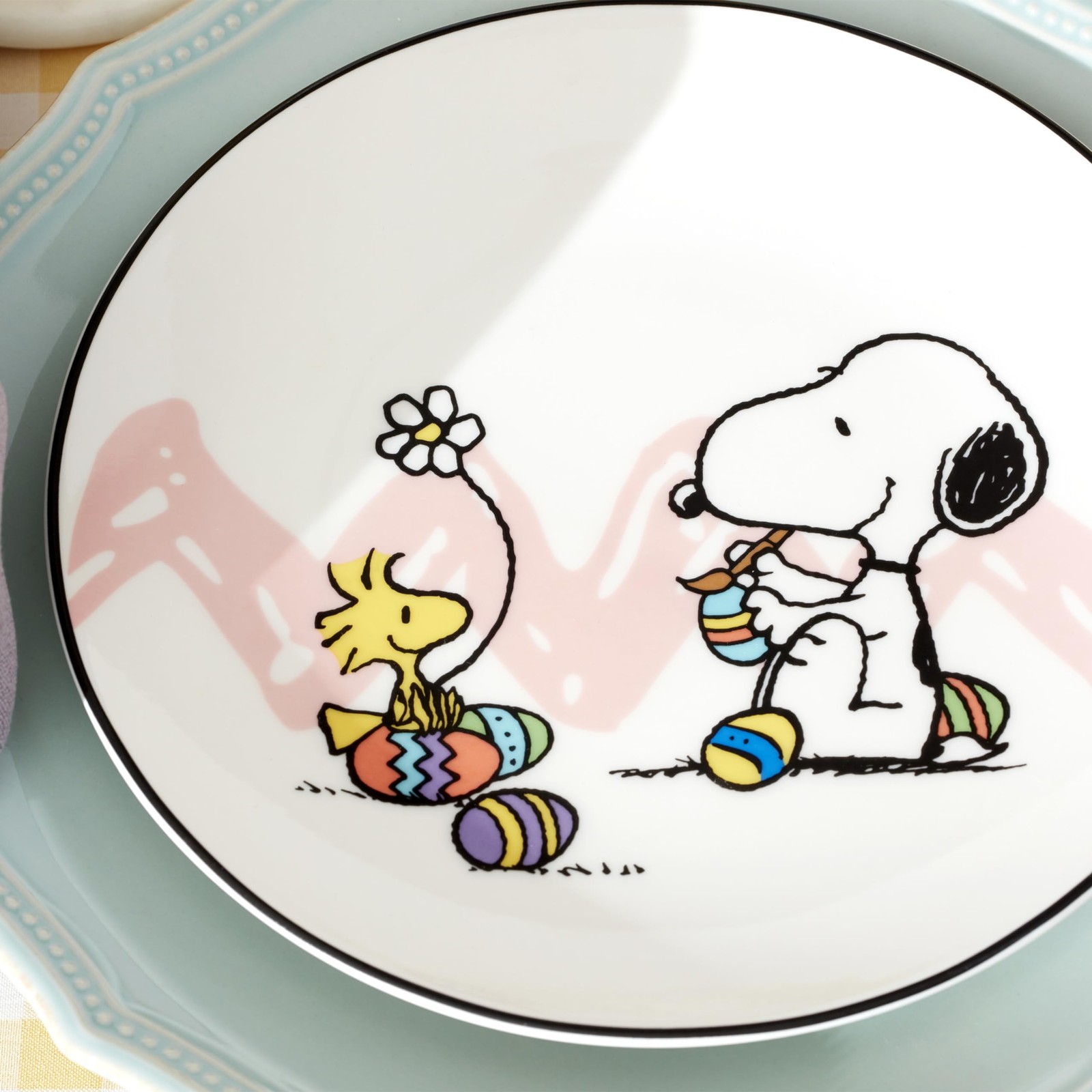 Lenox 895684 Peanuts Easter Snoopy 4-Piece Accent Plates Set Spring ...