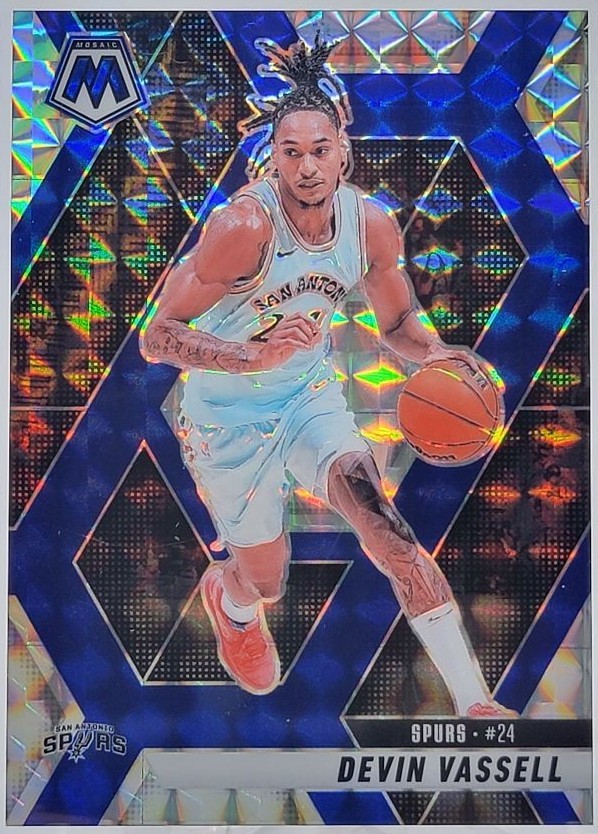 2024-25 Panini Mosaic - Devin Vassell #156 Choice Blue Mosaic Prizm /45 ...