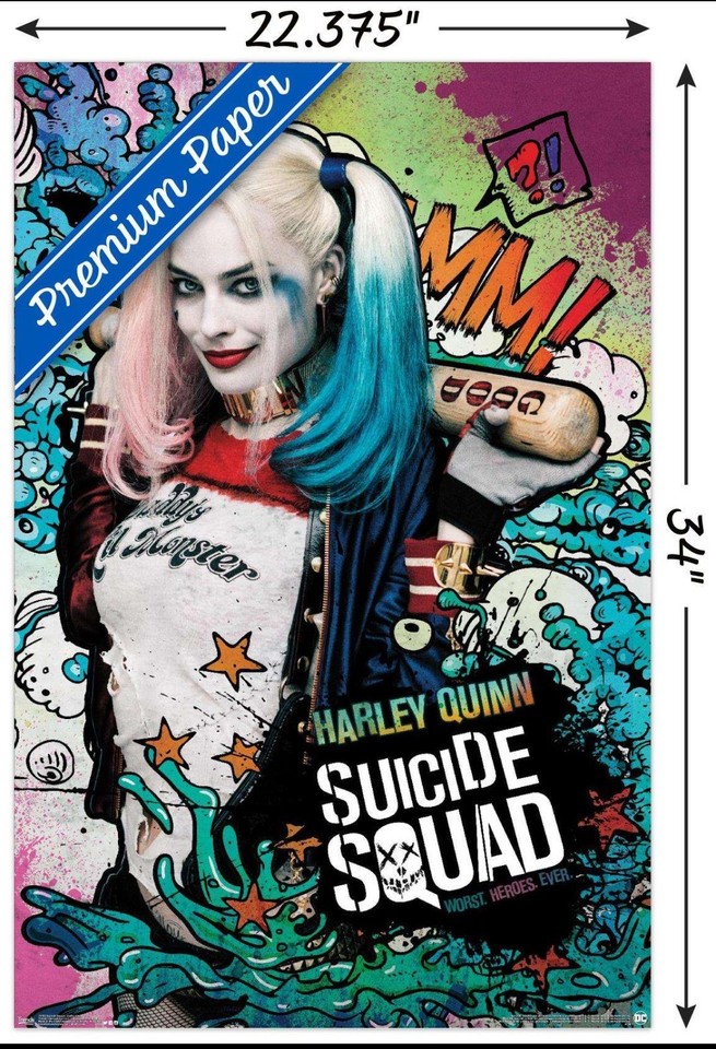 DC Comics Movie - Suicide Squad - Harley Stars Poster | eBay UK