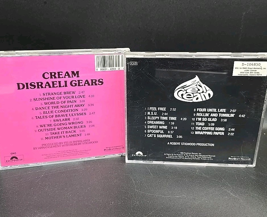 CREAM - Disraeli Gears & Fresh Cream - 2 CD lot | eBay