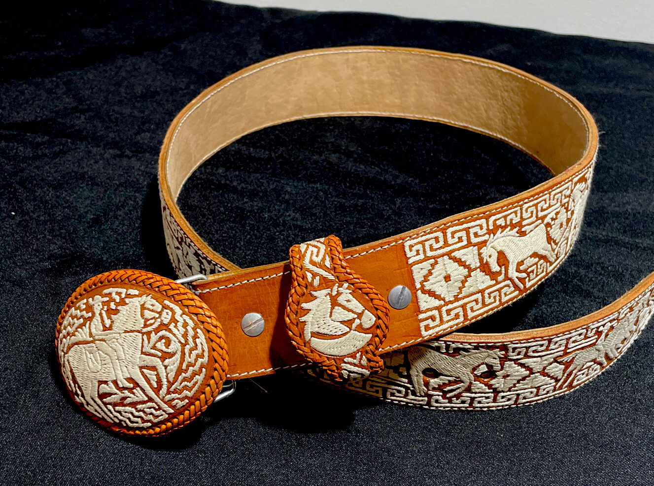 Belt Cinto Piteado Original Caballo Charro Color Natural Hecho a mano ...