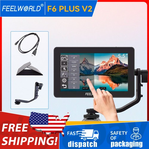 FEELWORLD F6 PLUS V2 6" 3D LUT Touch Screen DSLR Camera Field Monitor ...