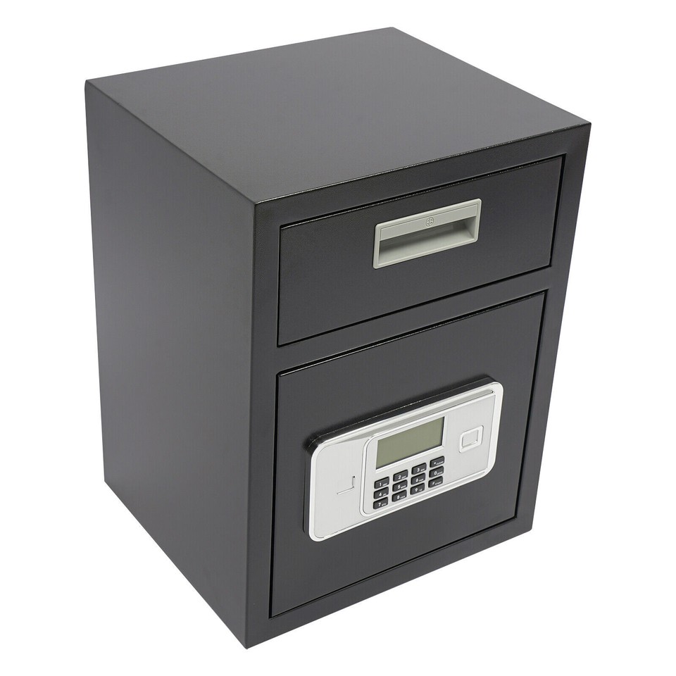 Digital Safe Box Deposit Safe with Drop Slot Passwords & Keys For Home ...
