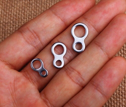 25Pcs Stainless Steel Figure 8 Solid Fishing Rings BIG GAME Saltwater ...