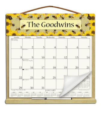 PERSONALIZED HONEY BEES CALENDAR HOLDER - REFILLABLE EVERY YEAR! | eBay