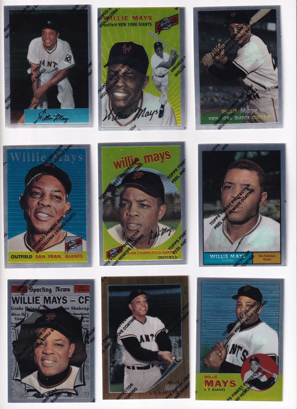 Willie Mays 1997 Topps Finest Reprints Complete 27 card set | eBay