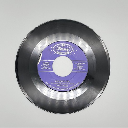 Patti Page Old Cape Cod Single Record Mercury 1960 C-30095 Celebrity ...