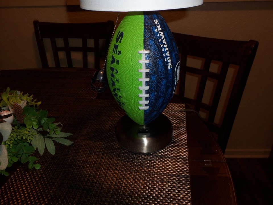 SEATTLE SEAHAWKS FOOTBALL TABLE LAMP (HANDCRAFTED) | eBay