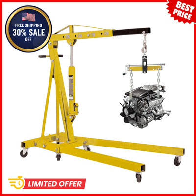 Heavy Duty Engine Hoist Leveler Cherry Picker Shop Crane Load Lift Tool ...