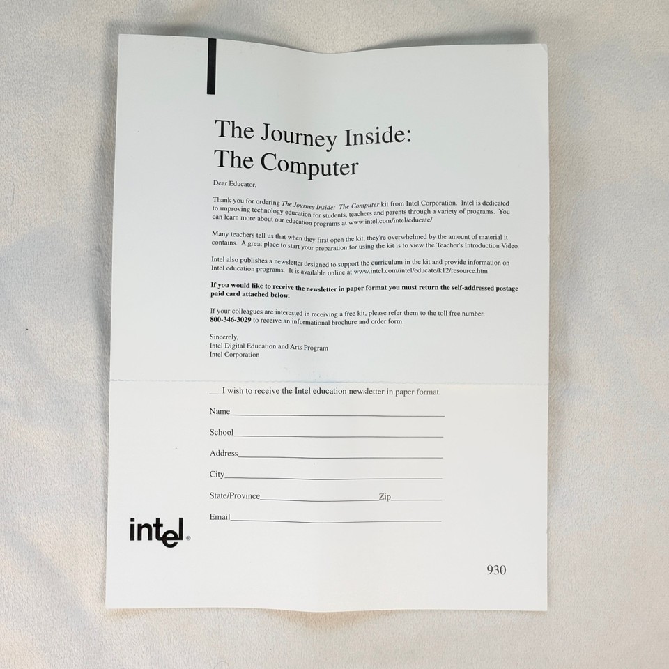Intel Journey Inside: The Computer • Vintage Educational | eBay
