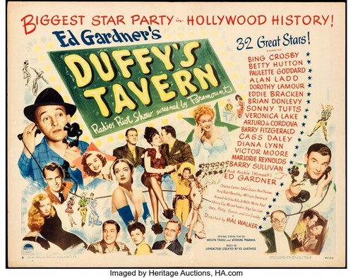 DOROTHY LAMOR ALAN LADD BING CROSBY Original 1945 DUFFY'S TAVERN HS ...