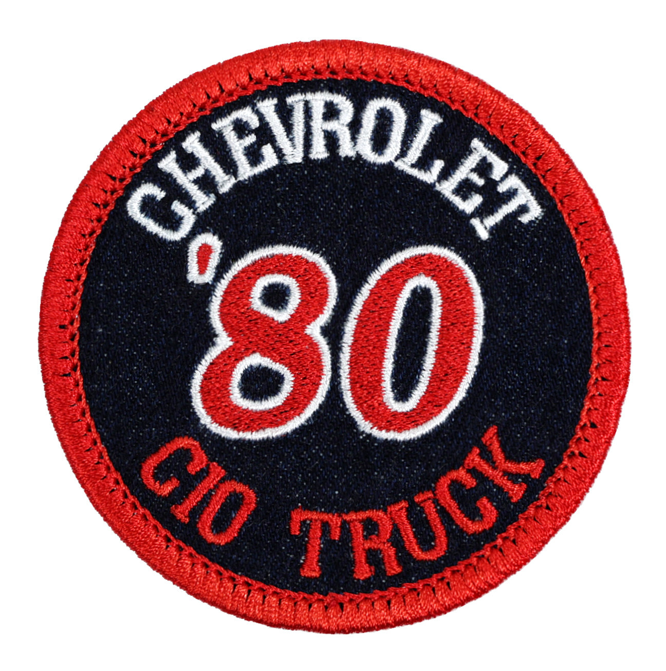 1980 Chevrolet C10 Truck Embroidered Patch Black/Red Iron-On Sew-On ...