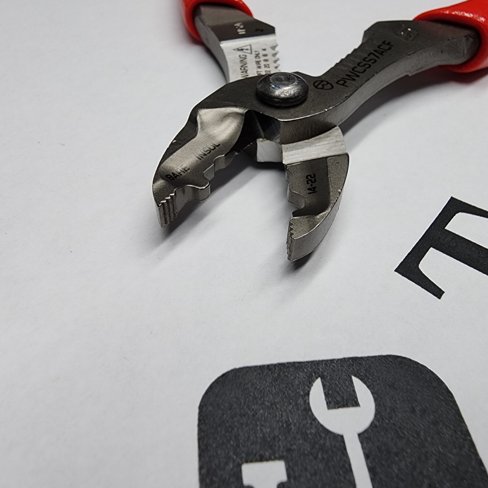 Snap-on Tools USA NEW RED Soft Grip 7" Wire Stripper Cutter Crimper ...