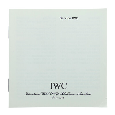 IWC WATCH SERVICE BOOKLET | eBay