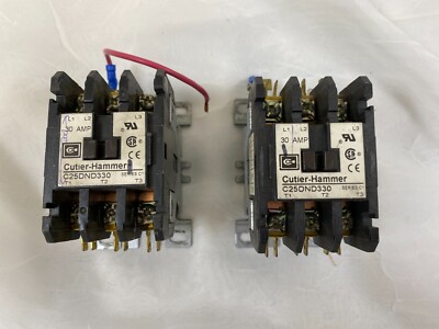 (2) CUTLER - HAMMER C25DND330 30 AMP CONTACTOR | eBay