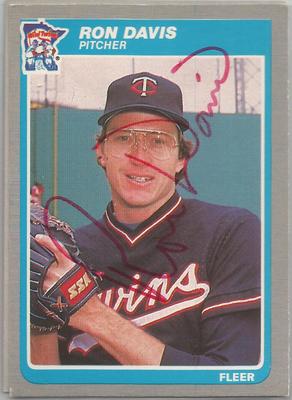 Minnesota Twins RON DAVIS autographed 1985 Fleer | eBay