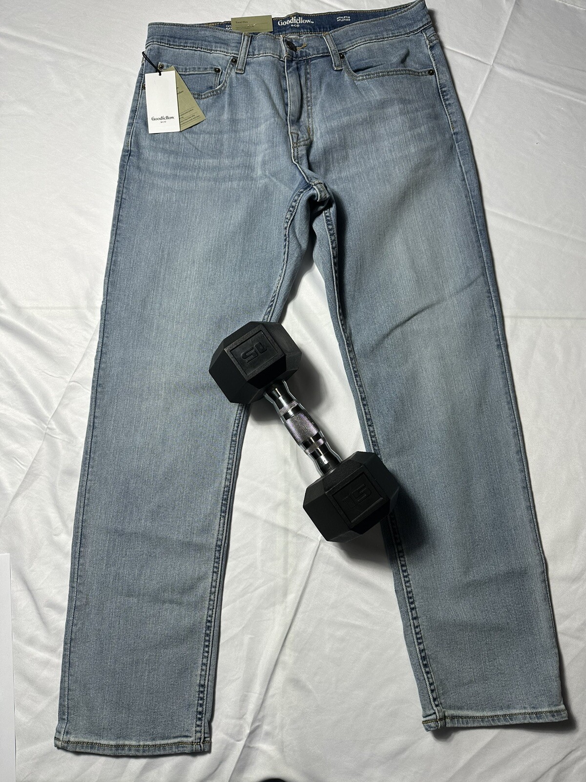 Goodfellow & Co. Men's Blue Total Flex Straight Denim Jeans 32 X 34 NWT ...