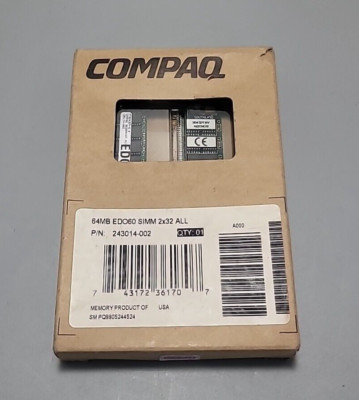 Compaq Memory Kit 243014-002 /64MB (2X32MB) EDO60 SIMM (2 Units Kit) | eBay