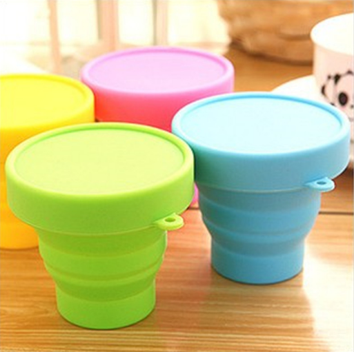 4 Colors Portable Silicone Retractable Folding Cup Telescopic Outdoor ...