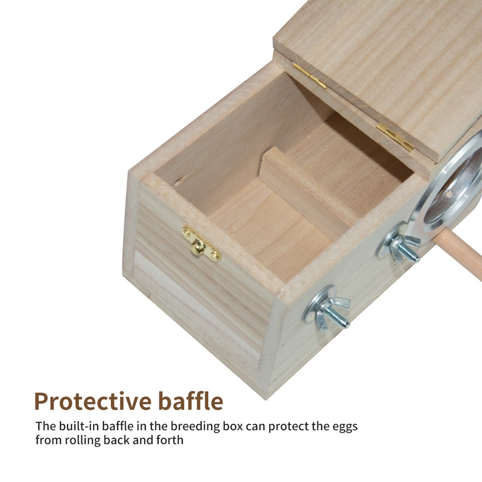 Wooden Bird Breeding Cage Nesting Box Hatching Nest Parakeet Budgie ...