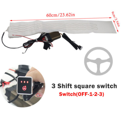 18W Carbon Fiber Heating Pad12v 3 Shift Switch For Car Steering Wheel ...