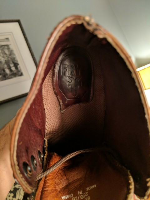 Frye Berwick 87430 Mens 7 Lace up Ankle BOOTS Vibram Sole Cognac. Read ...