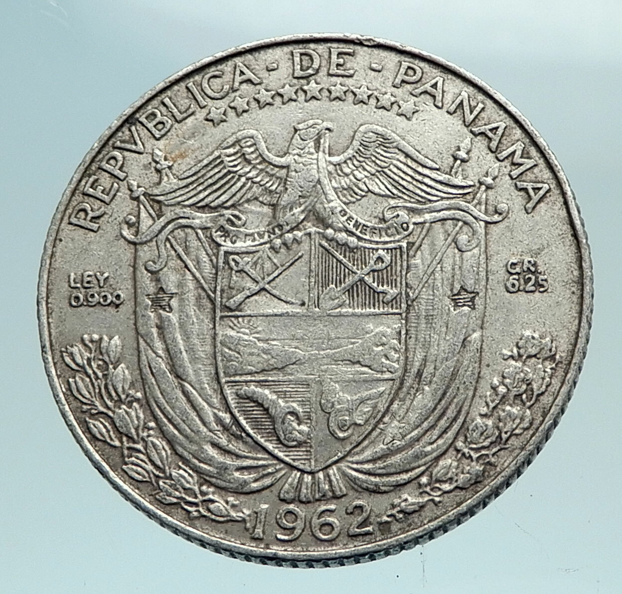 1961 PANAMA OLD Vintage CONQUISTADOR Silver Quarter w BALBOA Spanish ...