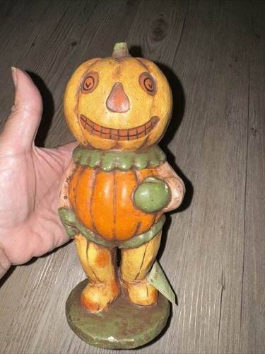 Vintage Paper Mache Pumpkinhead Pumpkin Man KEN ALTHOFF Figure 8.5 ...