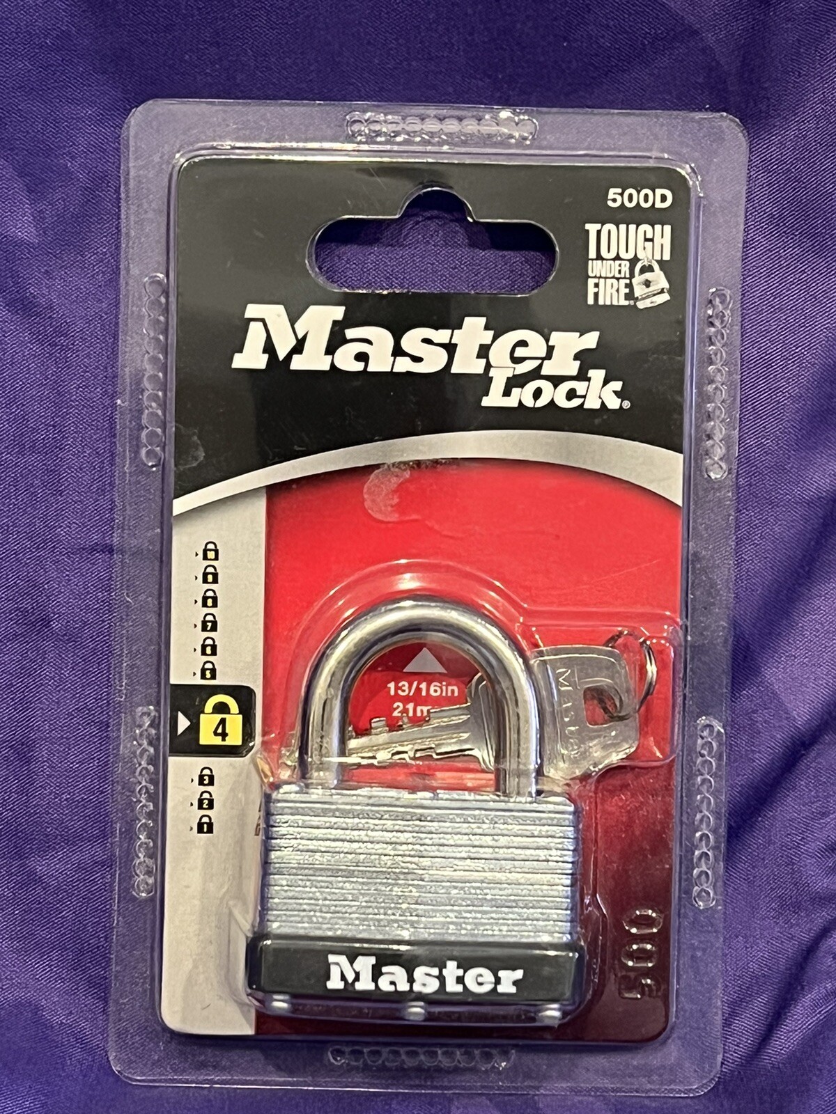 Master Lock 500D 13/16in 21mm Padlock 1-3/4in 44mm Lock with 2 Keys NEW ...