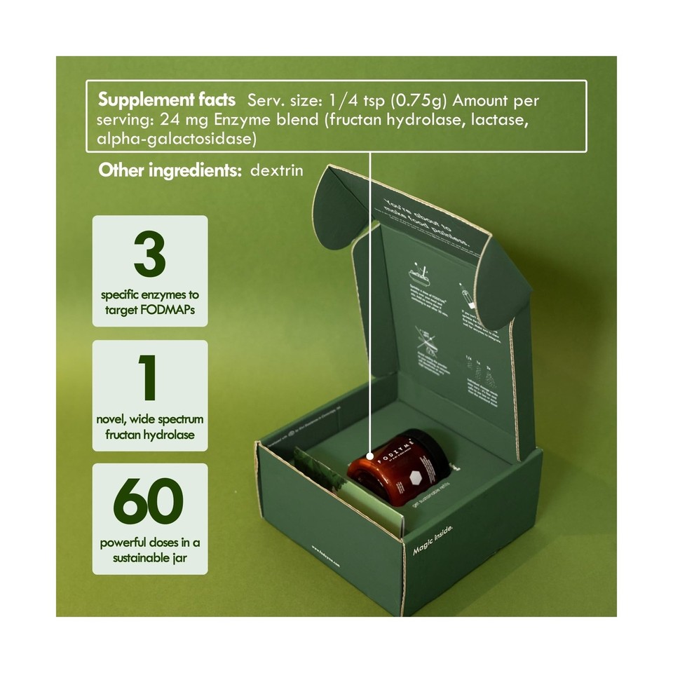 FODZYME Digestive Enzymes to Digest FODMAPs in Onion, Garlic, Bread ...