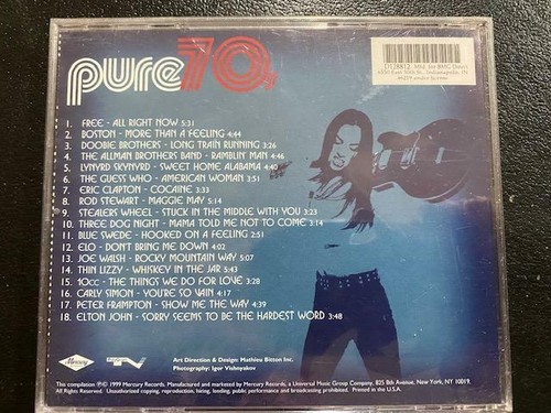 Pure 70's by Various Artists (CD, May-1999, PolyGram/BMG) Ships 1st ...